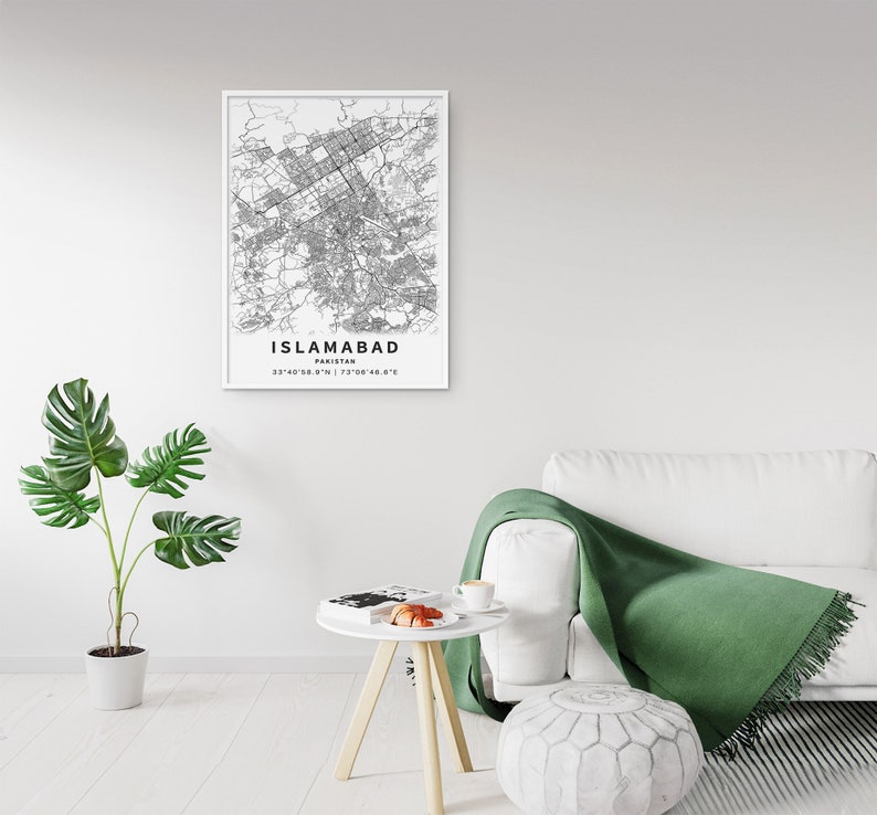 Mapa imprimible de Islamabad, Pakistán con nombres de calles - Descarga ...