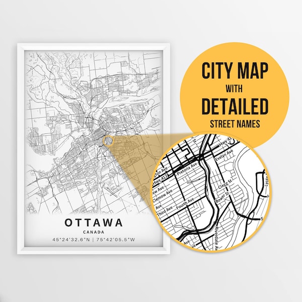 Printable Map of Ontario - Etsy