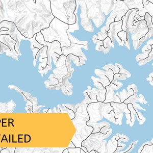 Printable Map of Lake James North Carolina United States - Etsy