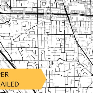 Printable Map of Provo, Utah, USA With Street Names - Instant Download ...