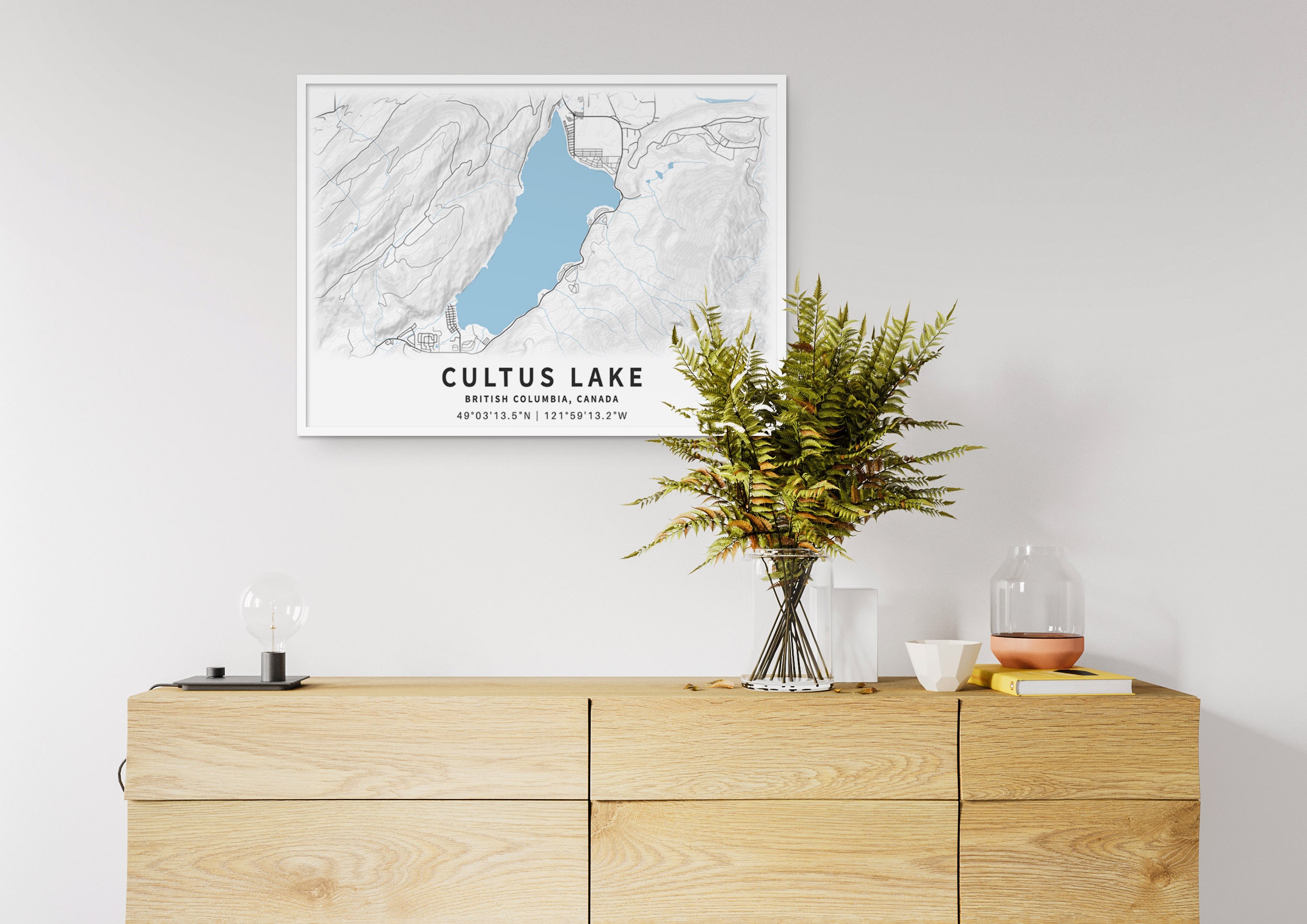 Printable Map of Cultus Lake British Columbia Canada | Etsy