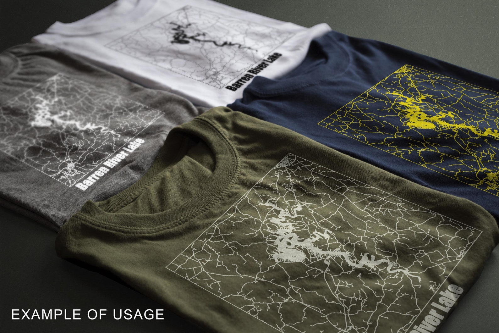 Layered Map of Barren River Lake Kentucky With Roads Map - Etsy