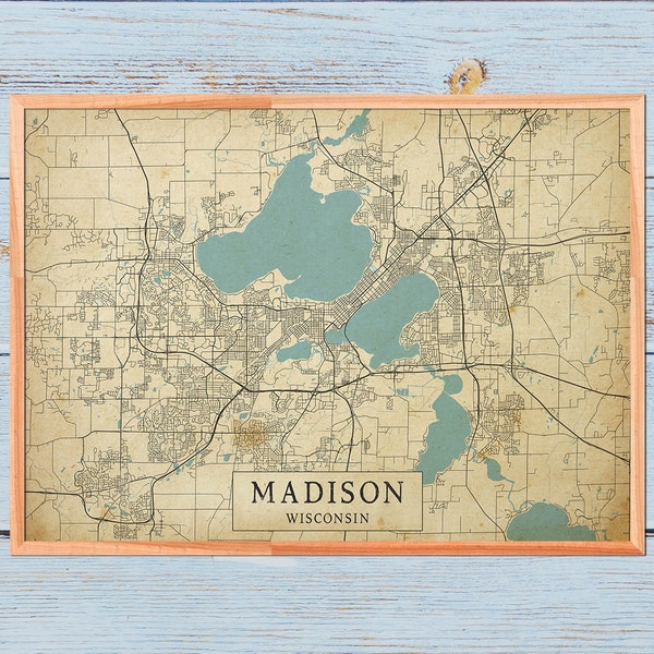 Map of Madison - Etsy