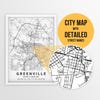 Custom Map of Your City, Any Town With Street Name - Digital Download ...