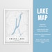Printable Map of Lake Anna, Virginia Instant Download Lake Map Wall Art ...