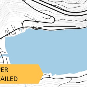 Printable Map of Donner Lake, California, US - Instant Download \ Lake ...