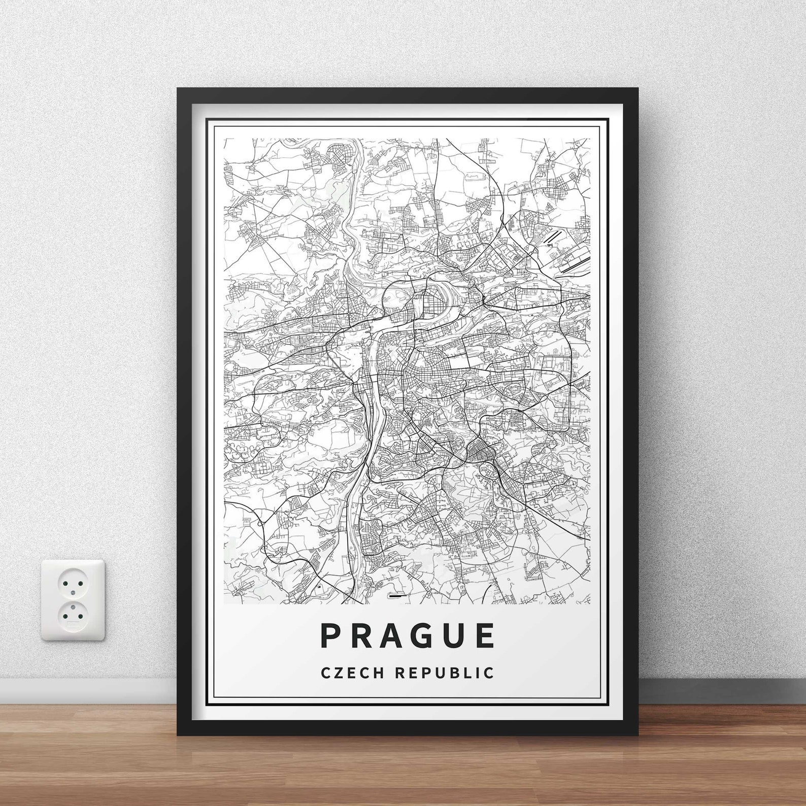 Printable Map of Prague Czech Republic Instant Download | Etsy