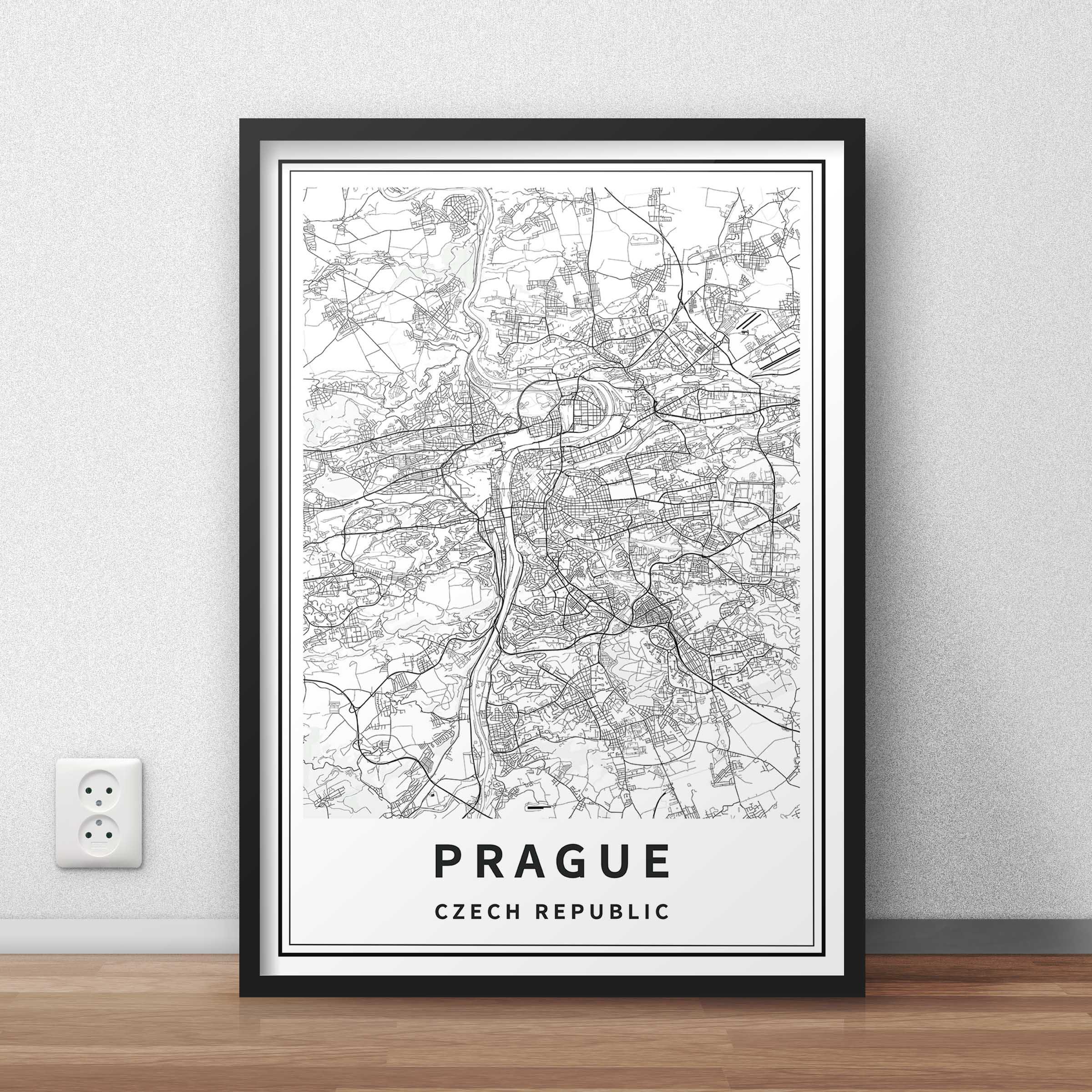 Printable Map of Prague Czech Republic Instant Download | Etsy