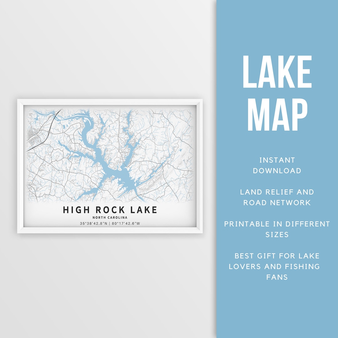 Mapa De Profundidad Del Lago High Rock