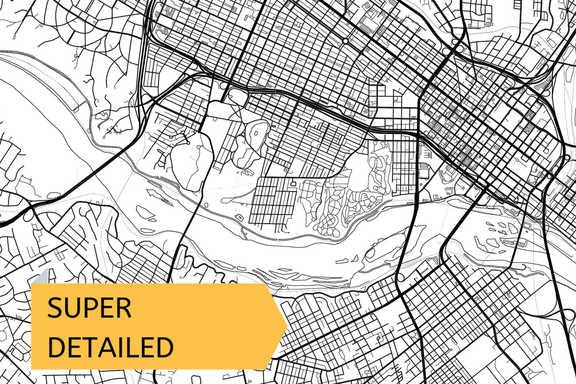 Printable Map of Richmond Virginia United States Instant | Etsy