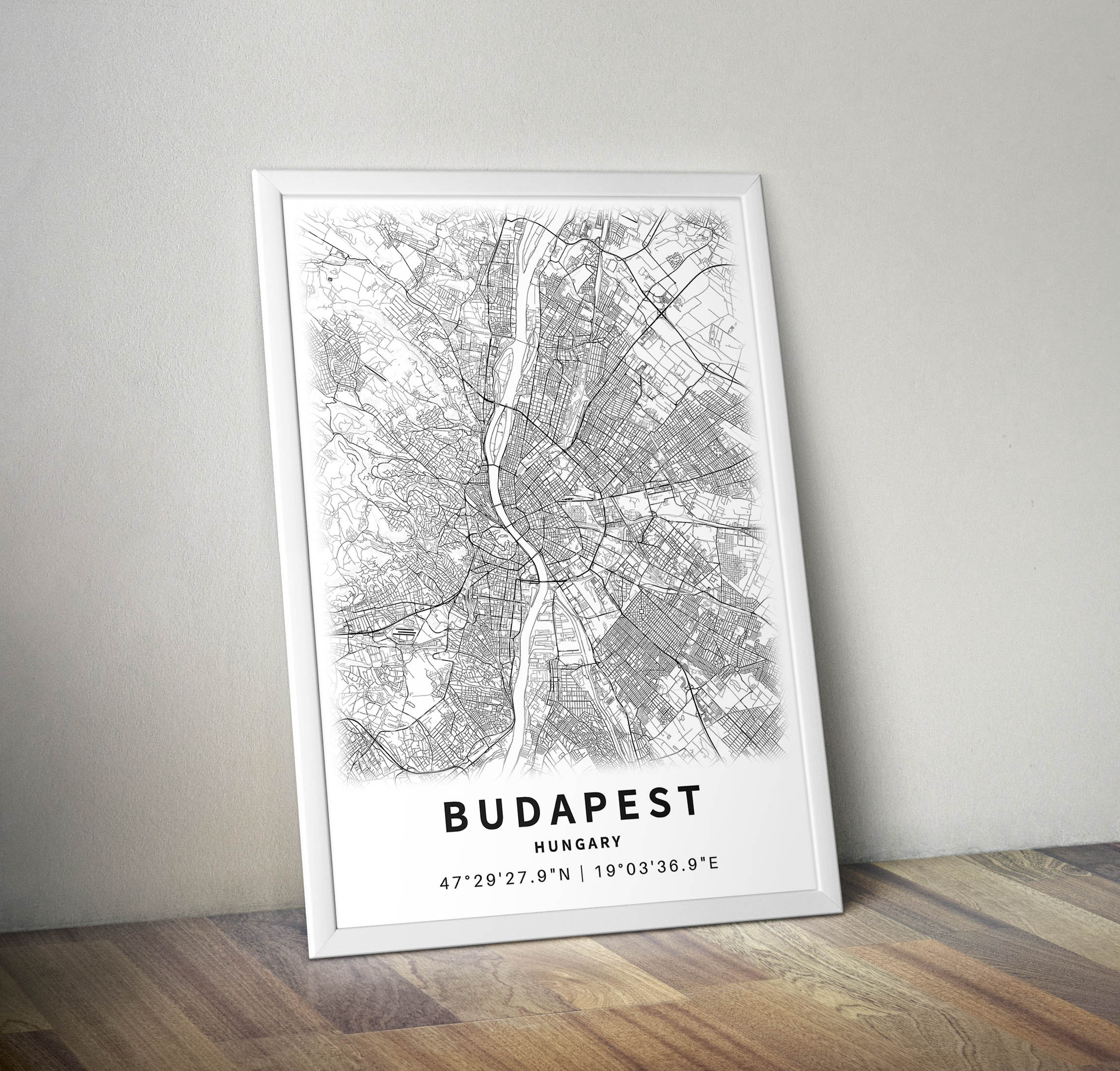 Printable Map of Budapest, Hungary With Street Names - Instant Download ...