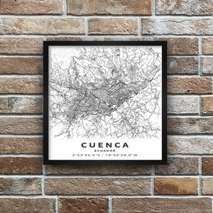 Printable Map of Cuenca, Ecuador With Street Names Instant Download ...