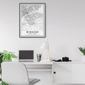 Printable Map of Windsor, Canada With Street Names - Instant Download ...