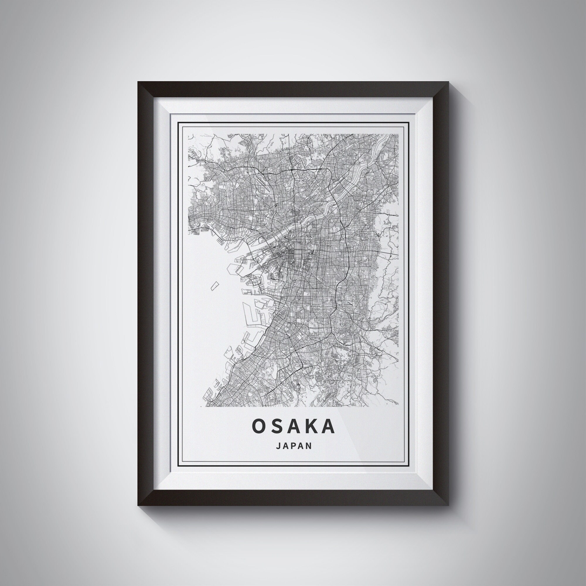 Printable Map of Osaka Japan Instant Download City Map - Etsy