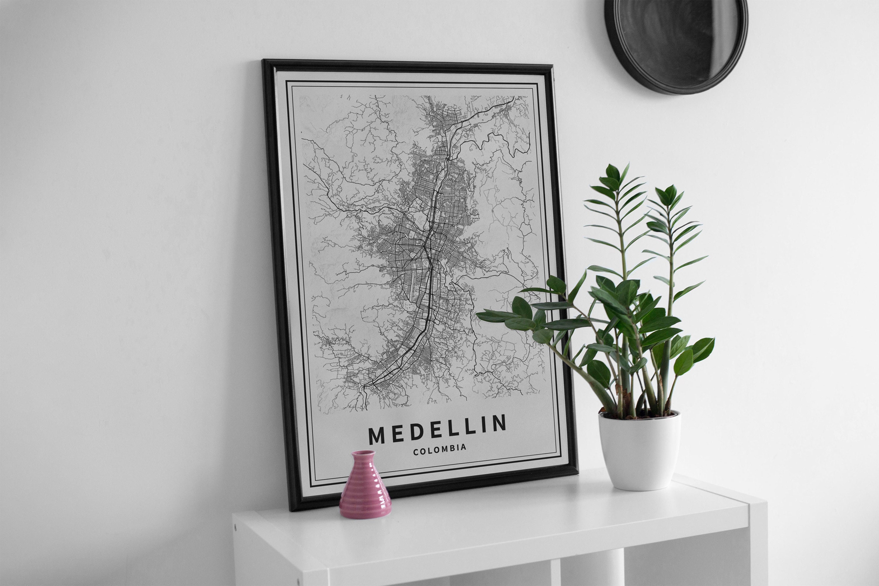 Printable Map of Medellin Colombia Instant Download City | Etsy
