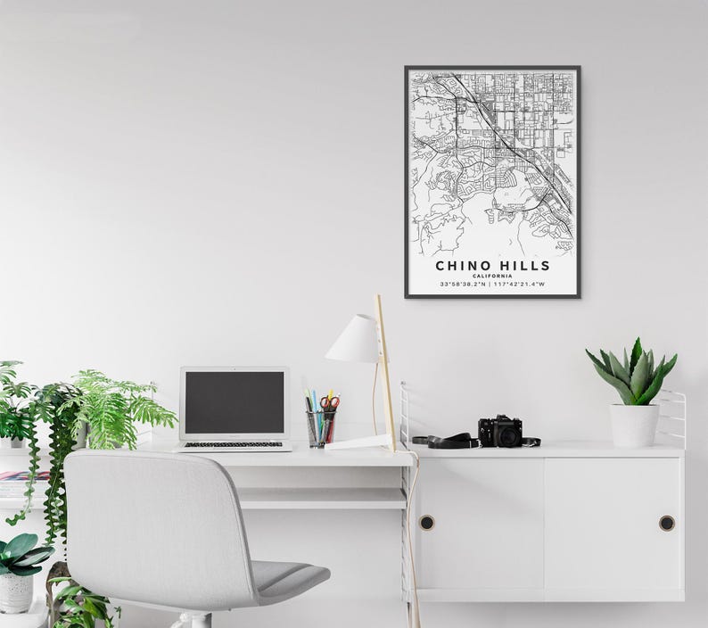 Printable Map of Chino Hills, California, USA With Street Names ...