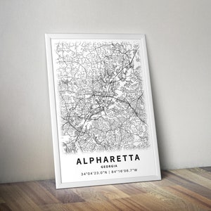 Alpharetta Georgia Map With Street Names, Printable Alpharetta City ...