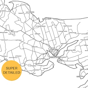 Printable Map of Prince Edward Island, PEI Canada - Instant Download ...