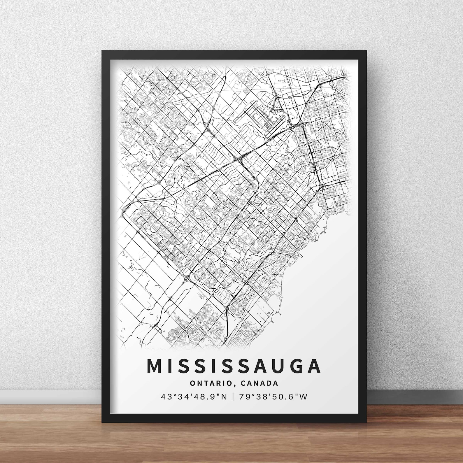 Printable Map of Mississauga, Ontario, Canada With Street Names ...
