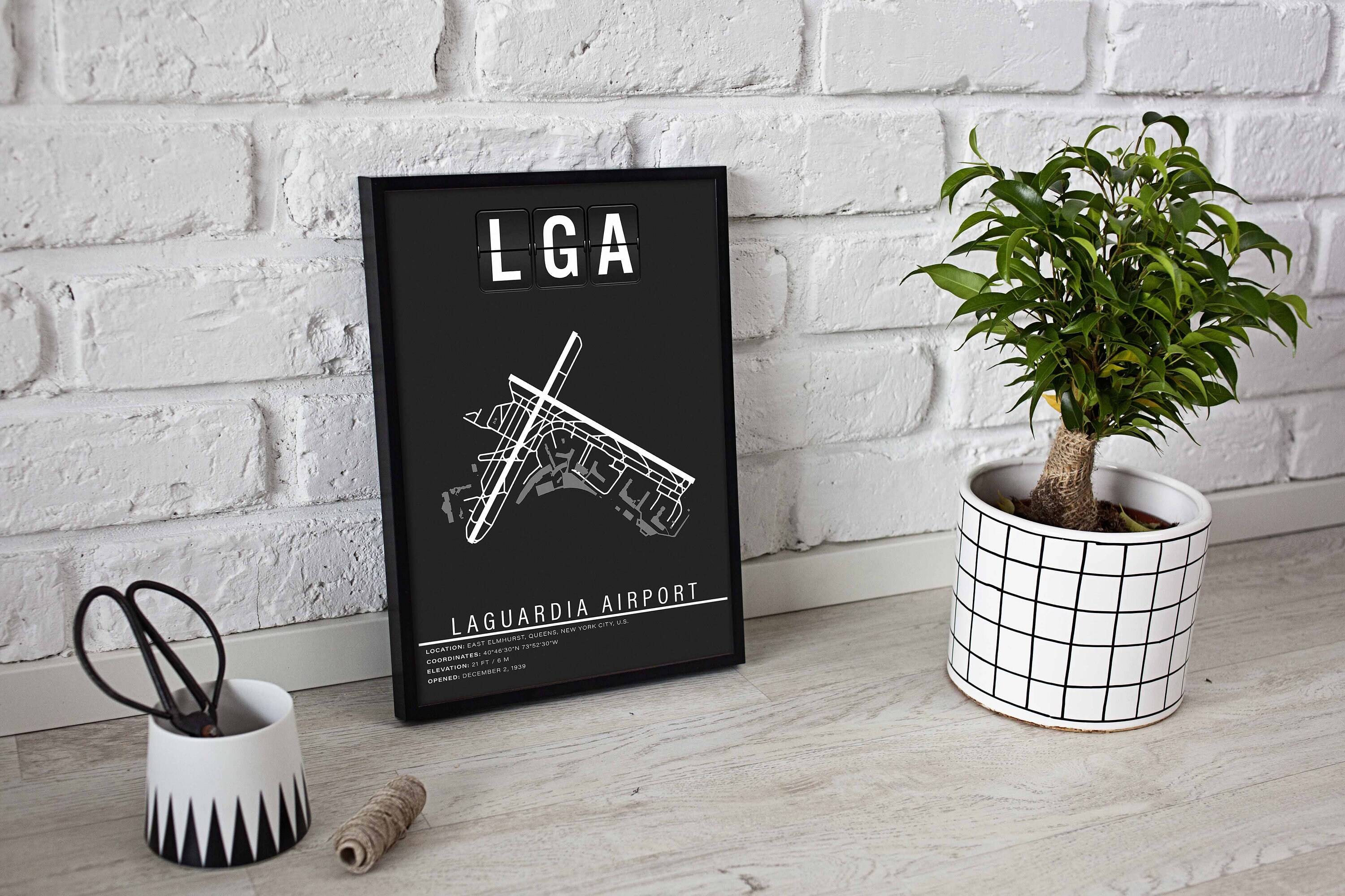 New York LGA Laguardia Airport Poster Instant Download Map - Etsy