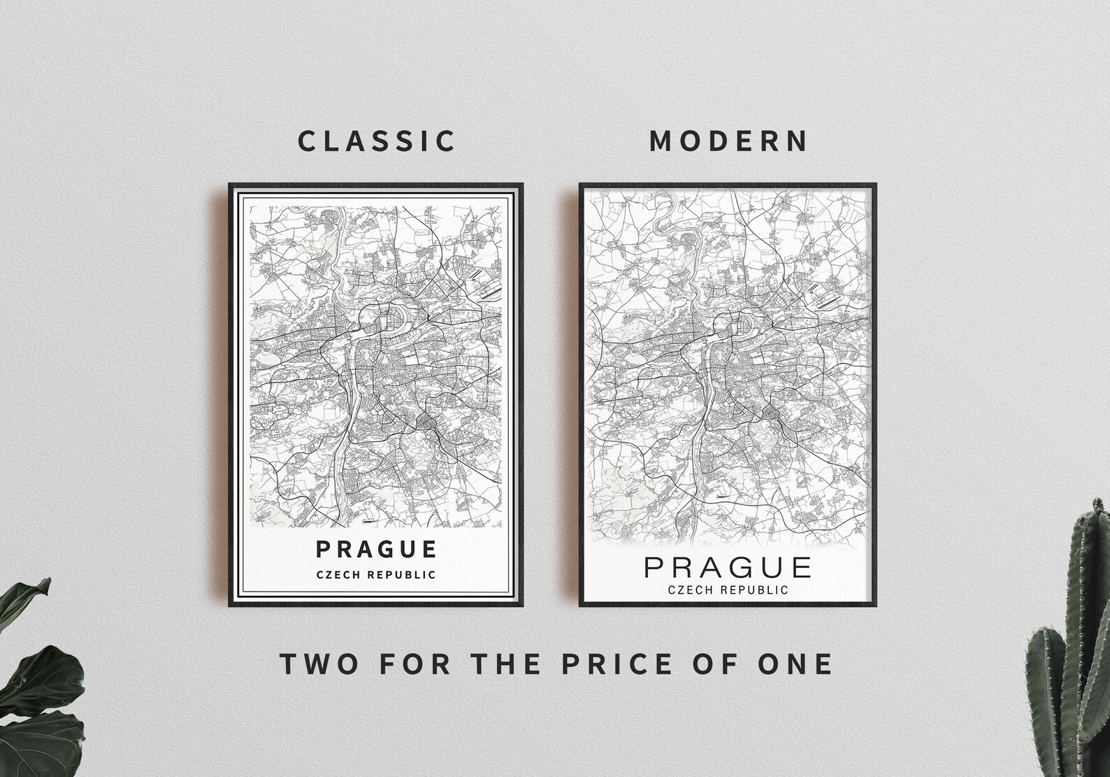 Printable Map of Prague Czech Republic Instant Download | Etsy