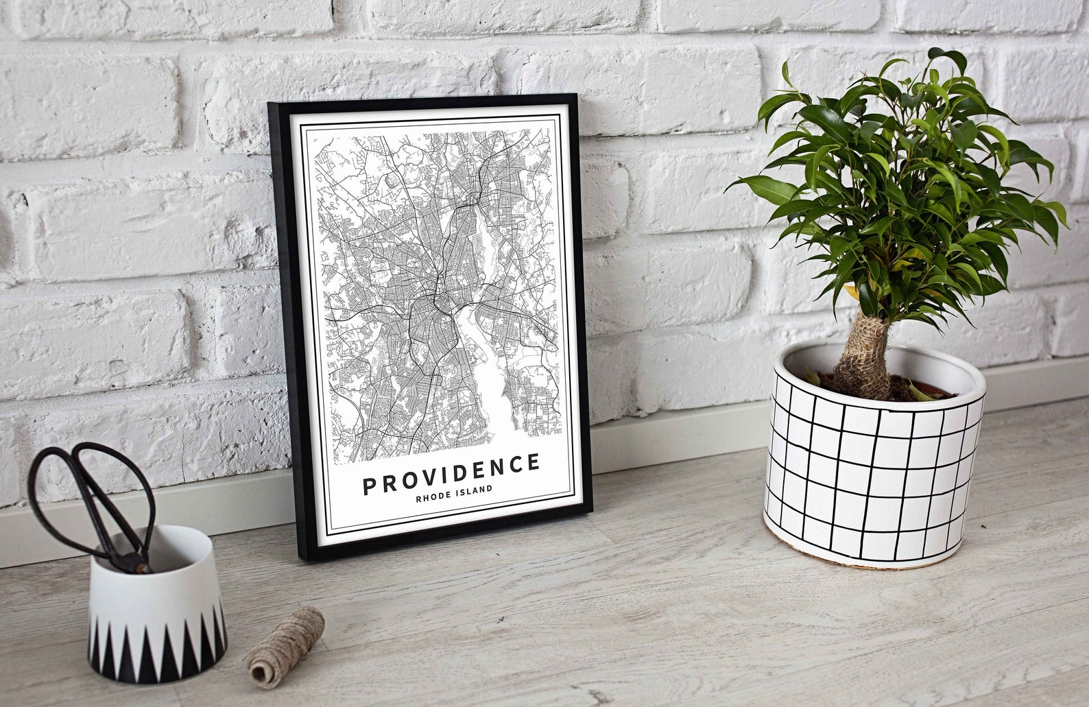 Printable Map of Providence Rhode Island RI United States | Etsy