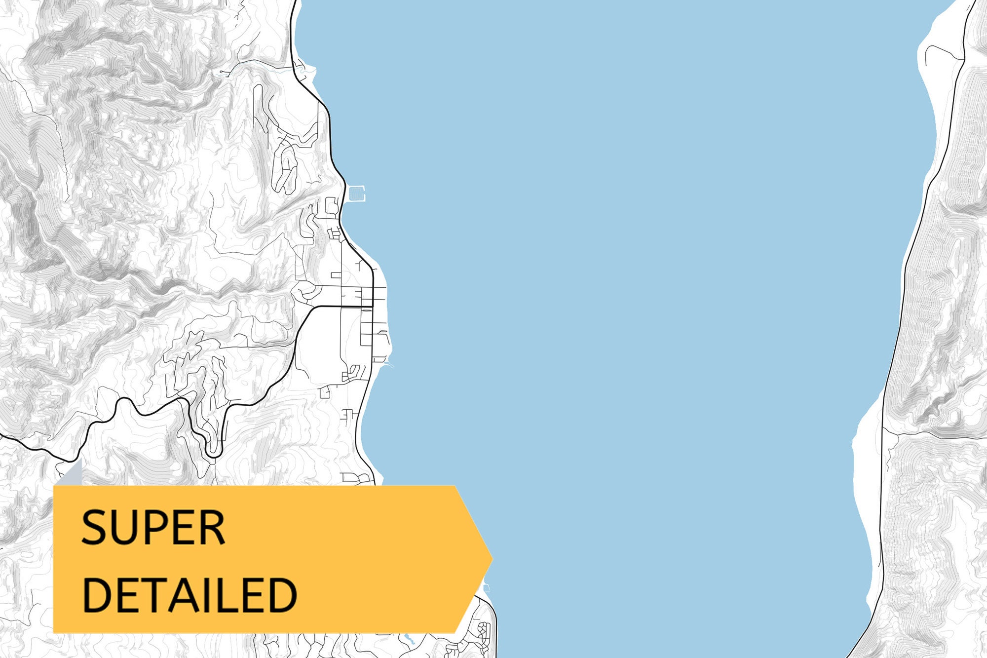 Printable Map of Bear Lake Utah and Idaho United States - Etsy