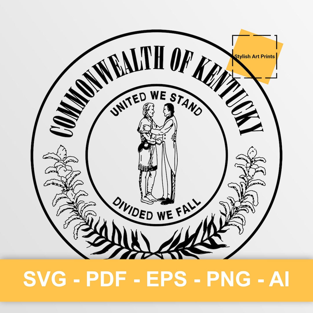 Kentucky State Seal, Kentucky Vector Clipart - SVG \ PNG \ PDF ...