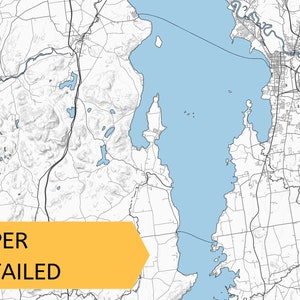 Printable Map of Lake Champlain, Vermont, US Instant Download Lake Map ...