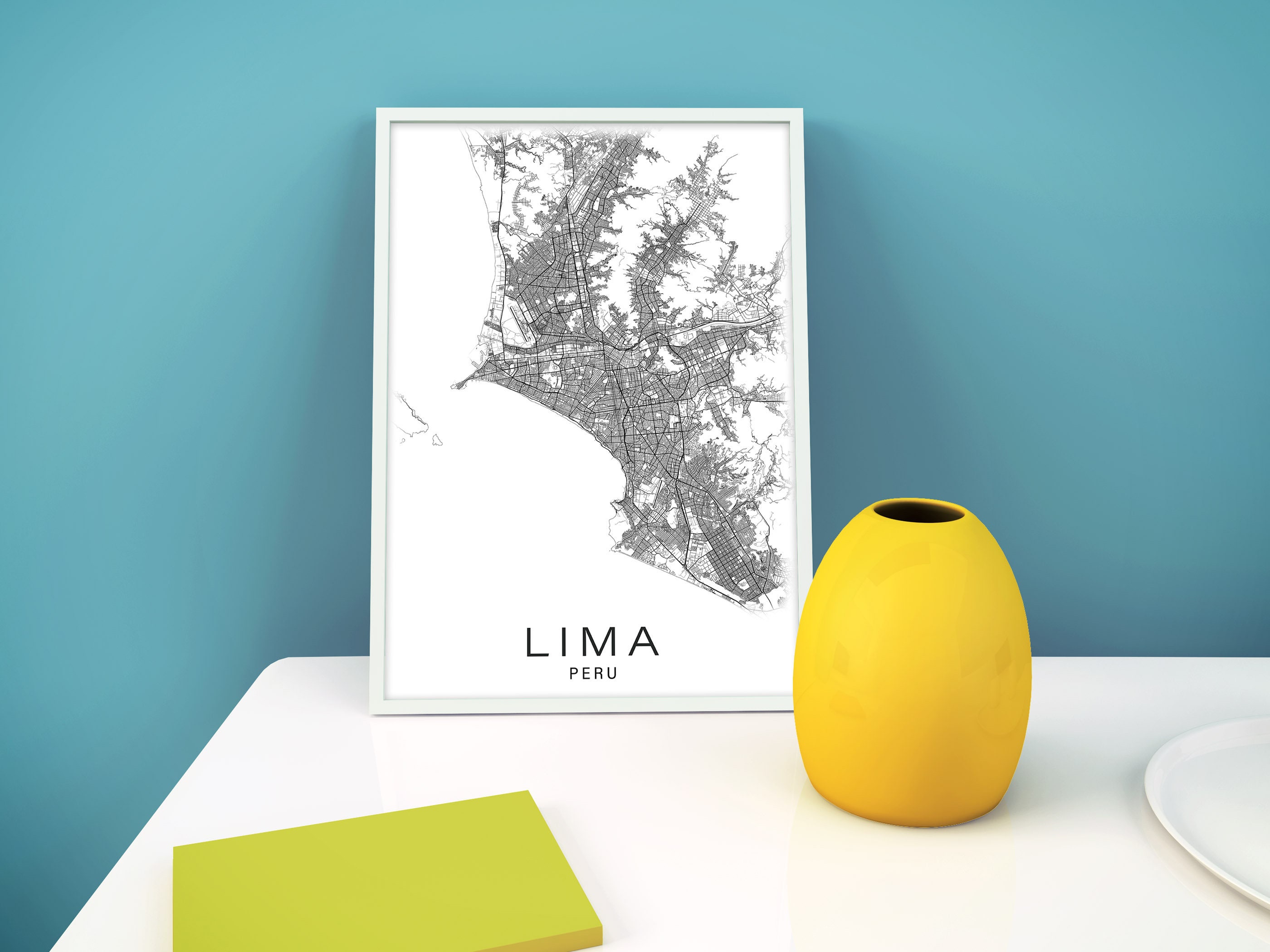 Printable Map of Lima Peru Instant Download City Street - Etsy