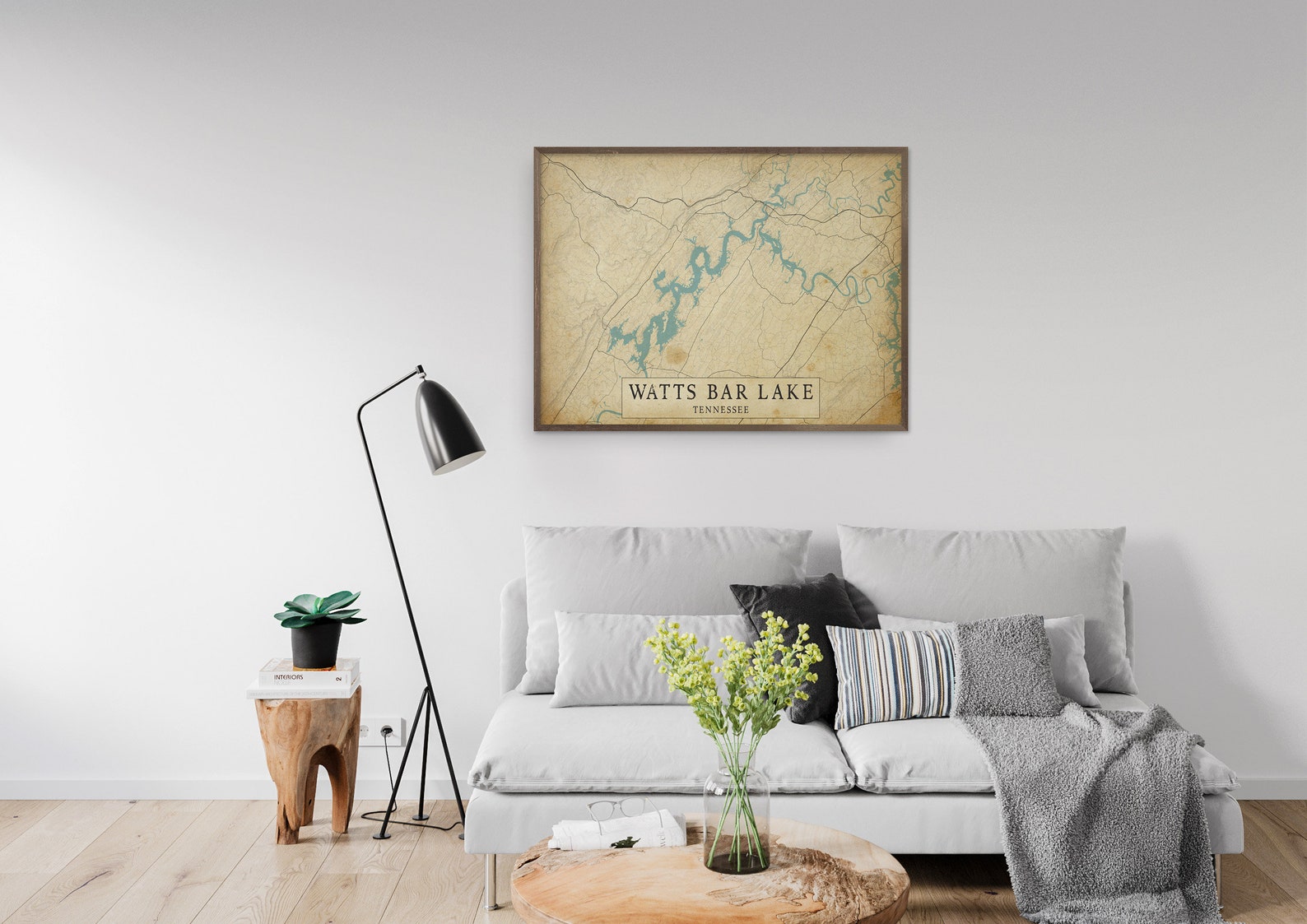 Printable Vintage Style Map Watts Bar Lake Tennessee - Etsy