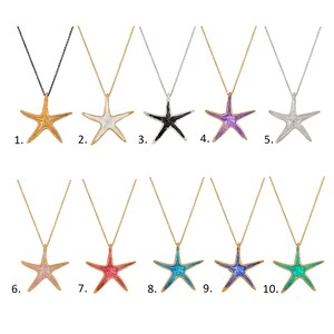 Starfish Layering Necklace Beachy Outfit • Aqua Blue Waters Turquoise Statement Star Pendant ...