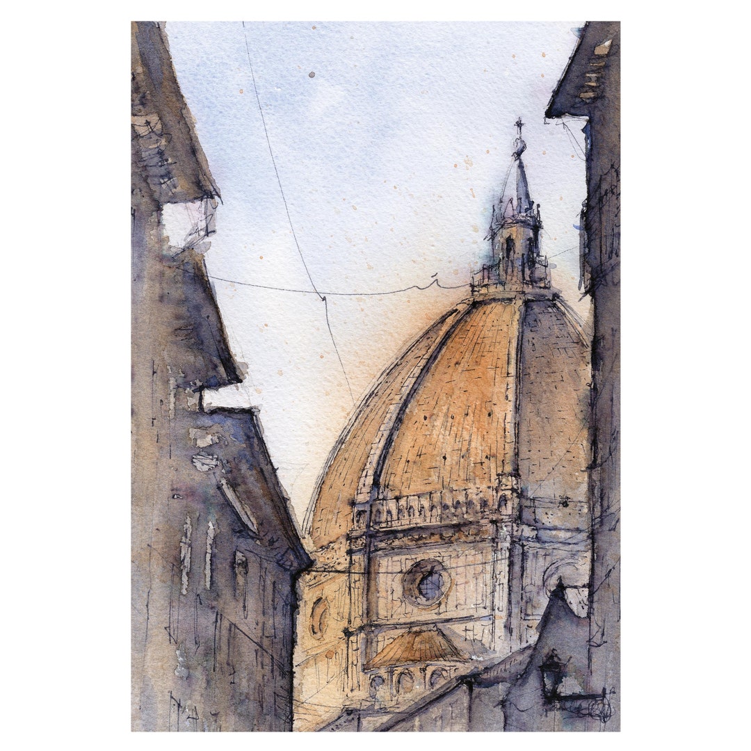 Florence Watercolor Art Print | Wall Art | Watercolor Painting ...
