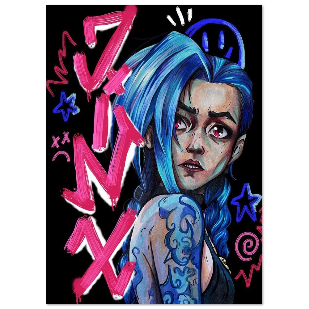 Arcane Jinx Fanart Print Classic Semi-glossy Paper Poster 13x18 Cm ...