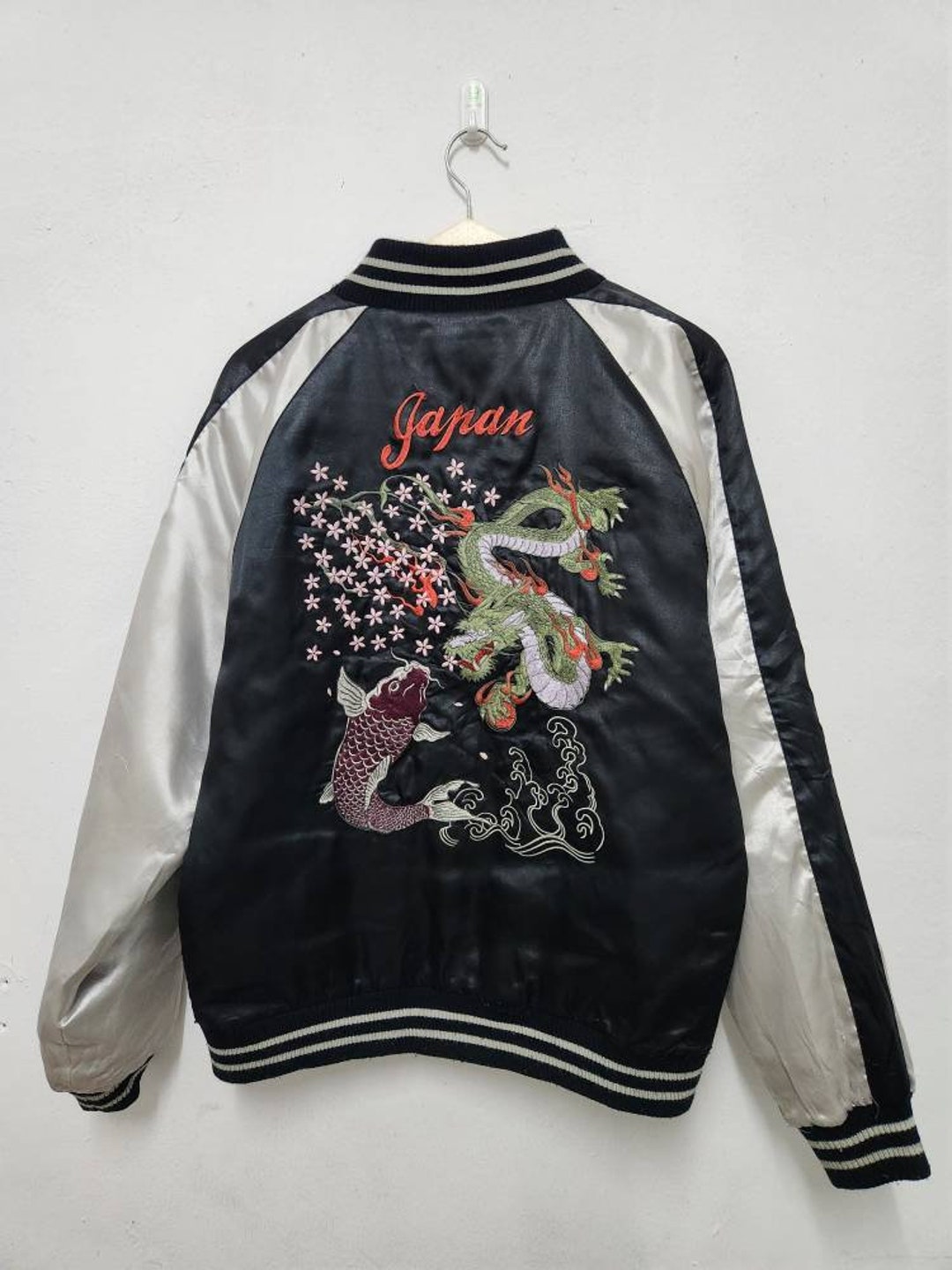 Sukajan Japan Karp Fish & Dragon,japanese Brand,japanese Designer ...