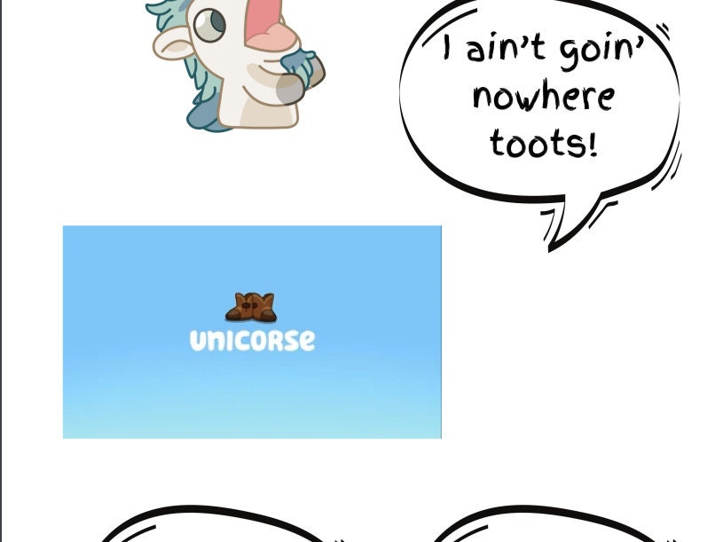 Bluey Unicorse Elf on the Shelf Printable - Etsy