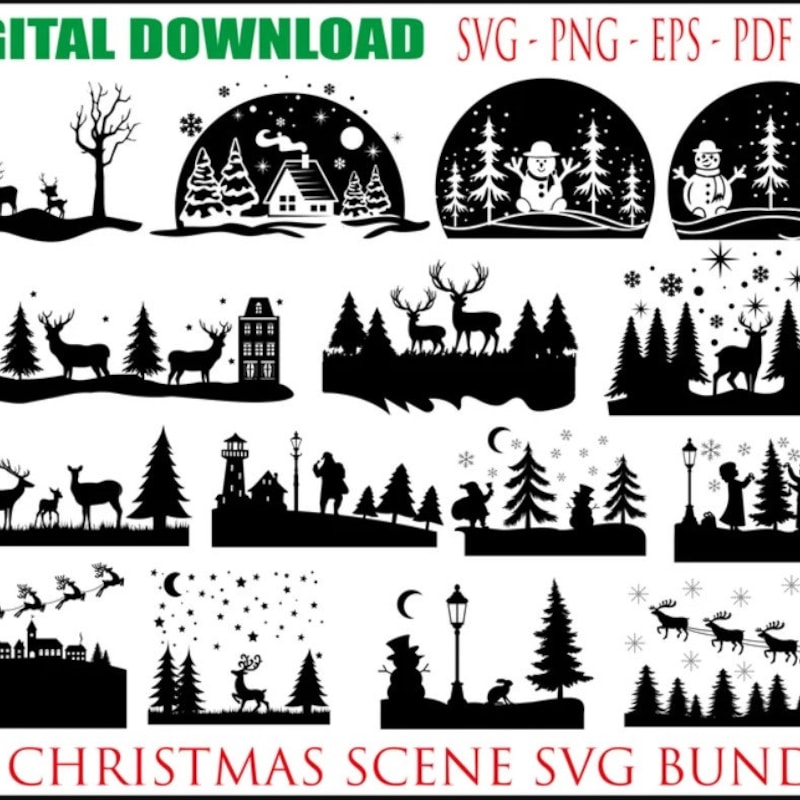 Winter Scene Svg - Etsy
