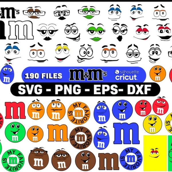 M&m Face Svg - Etsy