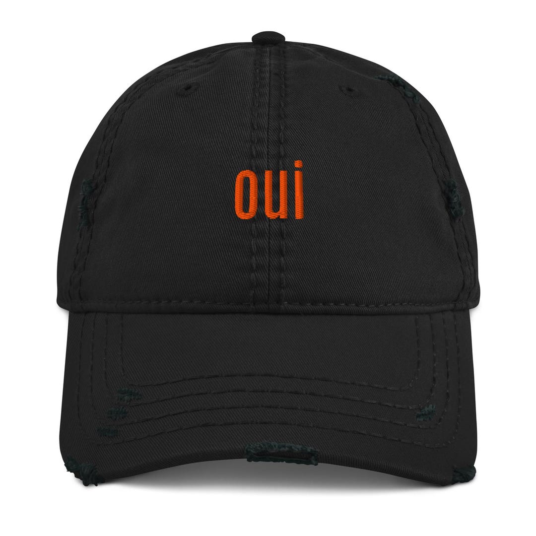 Distressed Oui Hat, Shrinking Liz Dad Hat,distressed Baseball Cap,gift ...