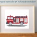 Fire Truck Wall Decor, Fire Truck Art Print, Boy Nursery Art, Printable ...