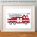 Fire Truck Wall Decor, Fire Truck Art Print, Boy Nursery Art, Printable ...