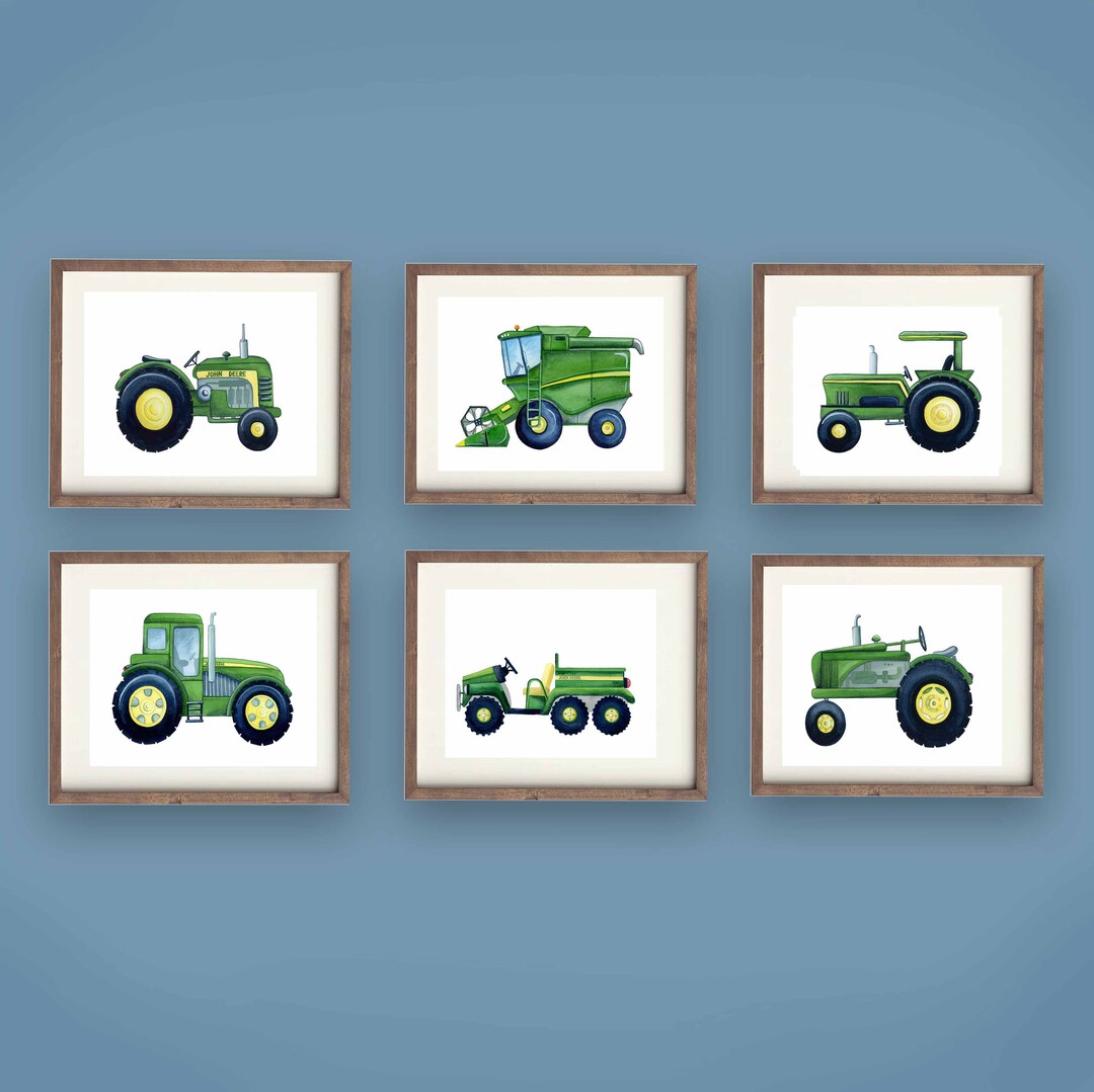 Tractor Wall Art Decor for Boy Room, Digital Images Instant Download ...