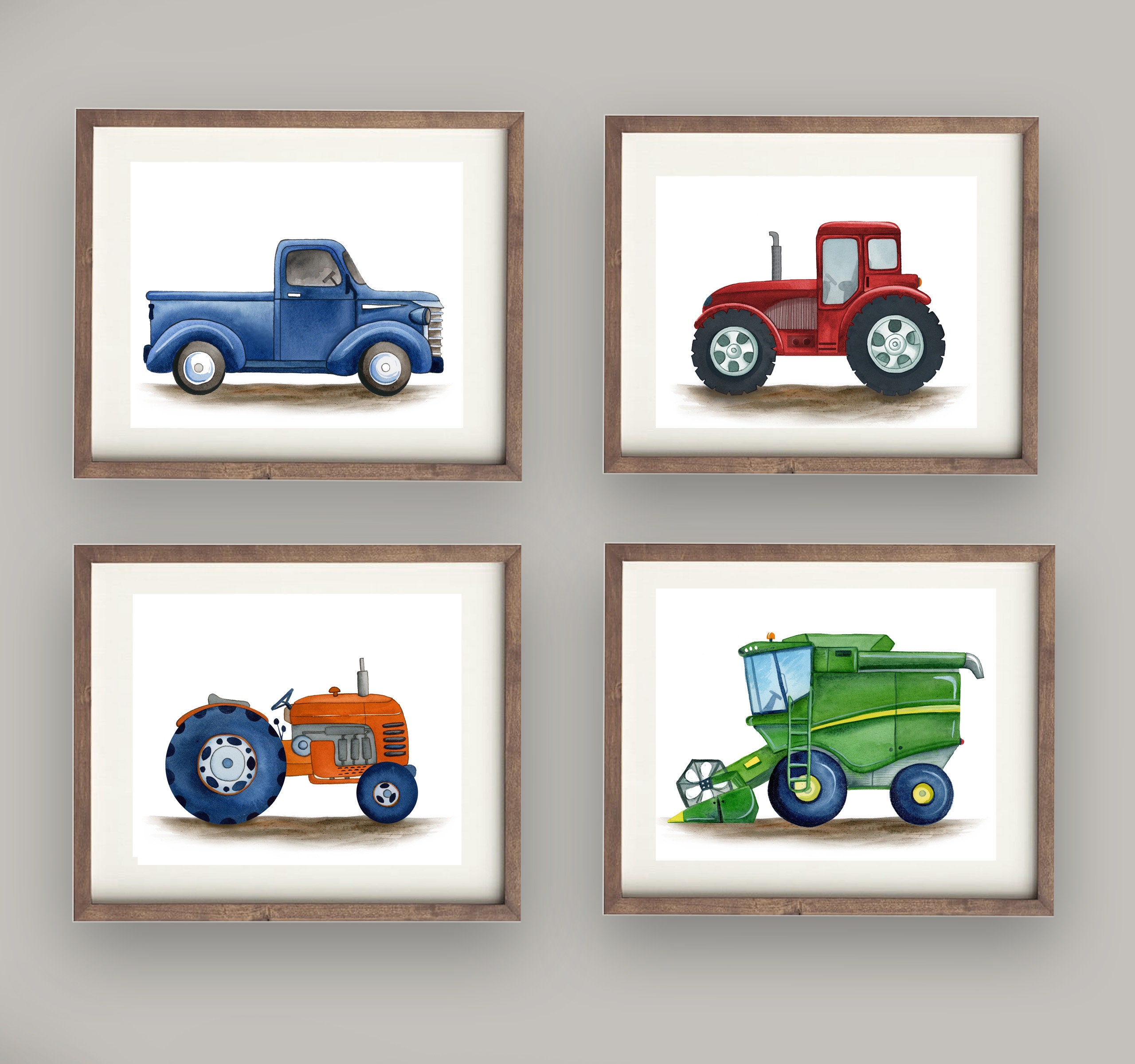 Tractor Wall Art Decor for Boy Room, Digital Images Instant Download ...