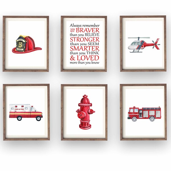 Fire Truck Nursery - Etsy
