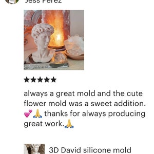 3D David Silicone Mold Candle Silicone Mold Resin Silicone Mold ...