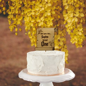 Fairy Cake Topper, Scroll Cake Topper, Magical Birthday Cake Topper ...