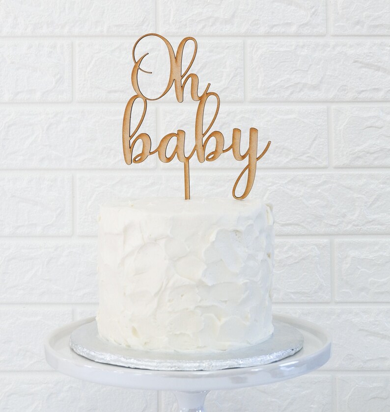 Oh Baby Cake Topper Baby Shower Cake Topper Gender Rebeal - Etsy