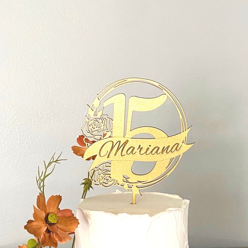 15 Cake Topper - Etsy