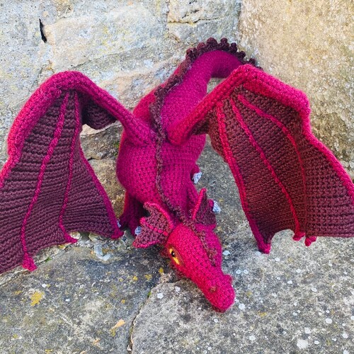 Dragons Crochet Pattern Kawaii Sleeping Dragon Fluffy Yarn - Etsy