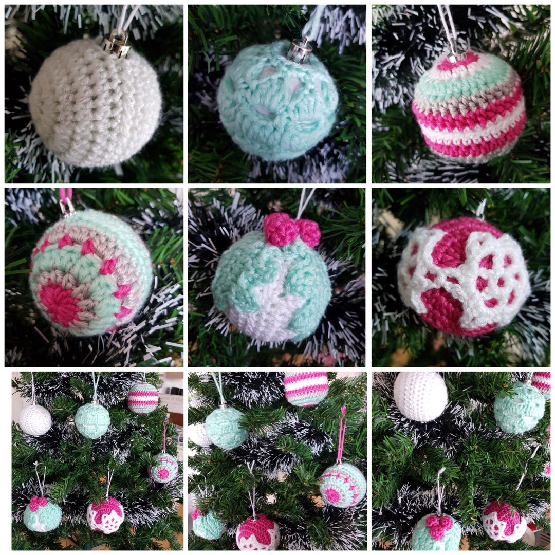 Decorative Crochet Baubles PATTERN ONLY for Six Baubles Includes ...